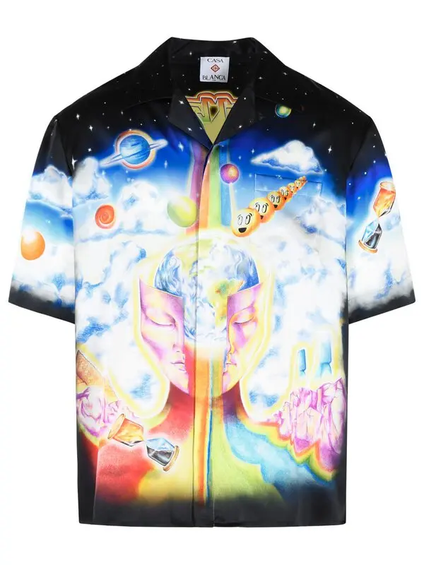 Casablanca Essential Experience' Silk Shirt - Black