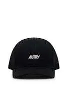 AUTRY Cotton Baseball Cap With Embroidered Logo - Black