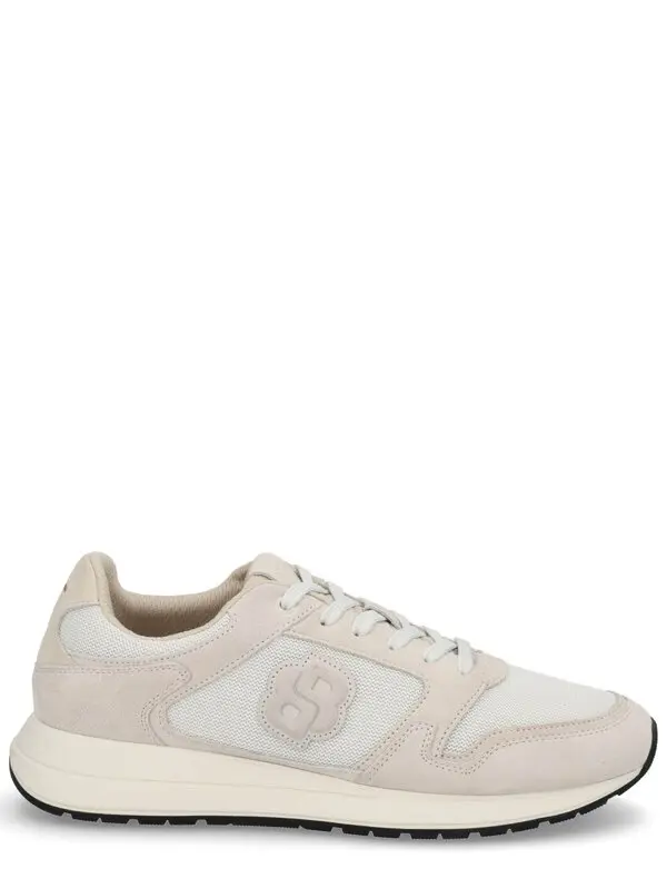BOSS Monogrammed Leather Sneakers