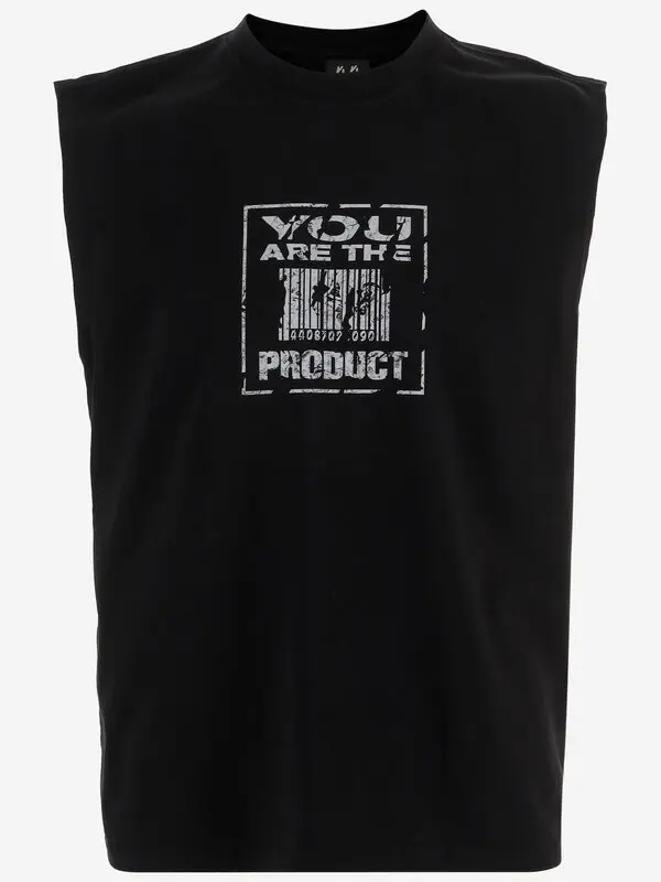 44 LABEL GROUP Printed Cotton Tank - Black