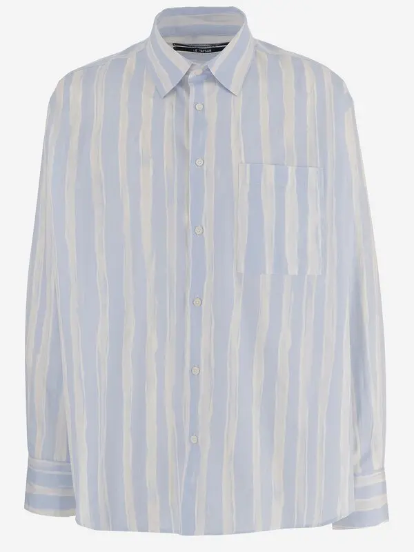Jacquemus Cotton Shirt With Striped Pattern