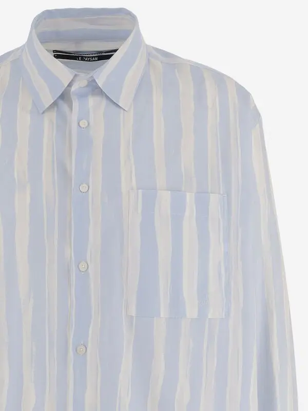 Jacquemus Cotton Shirt With Striped Pattern