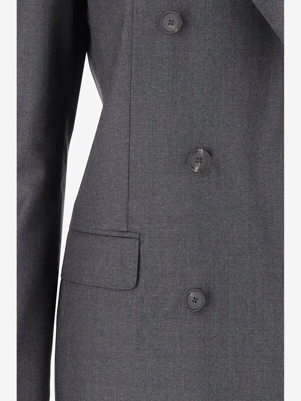 Tagliatore Double Breasted Wool Jacket - Grey