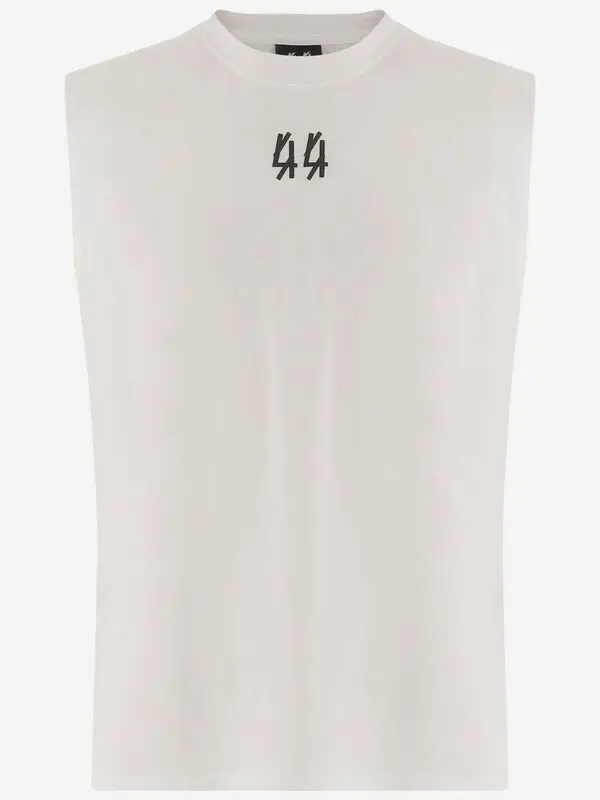 44 LABEL GROUP Printed Cotton Tank - White