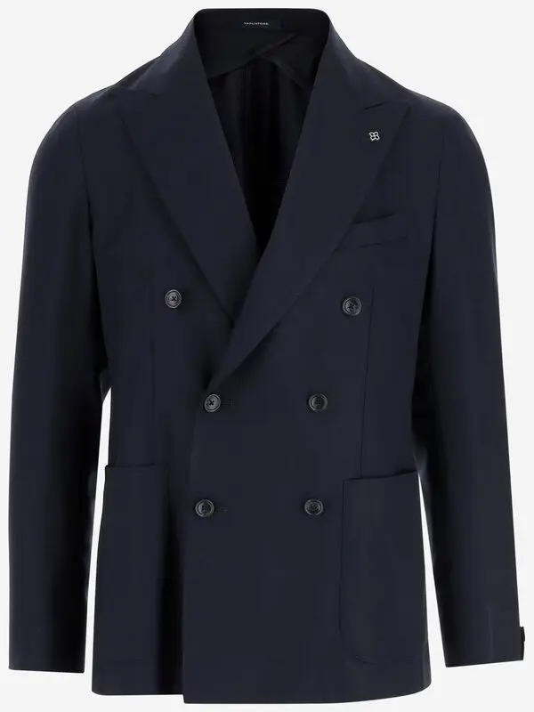 Tagliatore Stretch Wool Double-breasted Jacket
