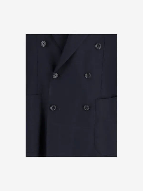 Tagliatore Stretch Wool Double-breasted Jacket