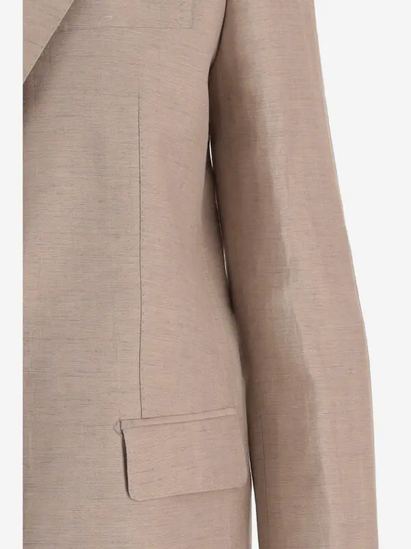 Tagliatore Linen And Cotton-blend Jacket