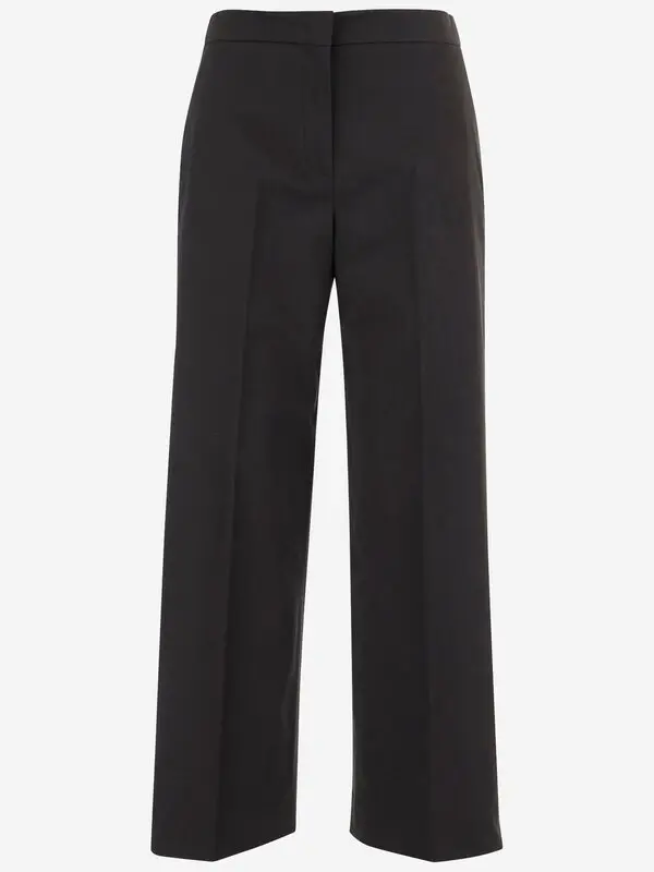 QL2 DONNA Stretch Cotton Wide Leg Pants