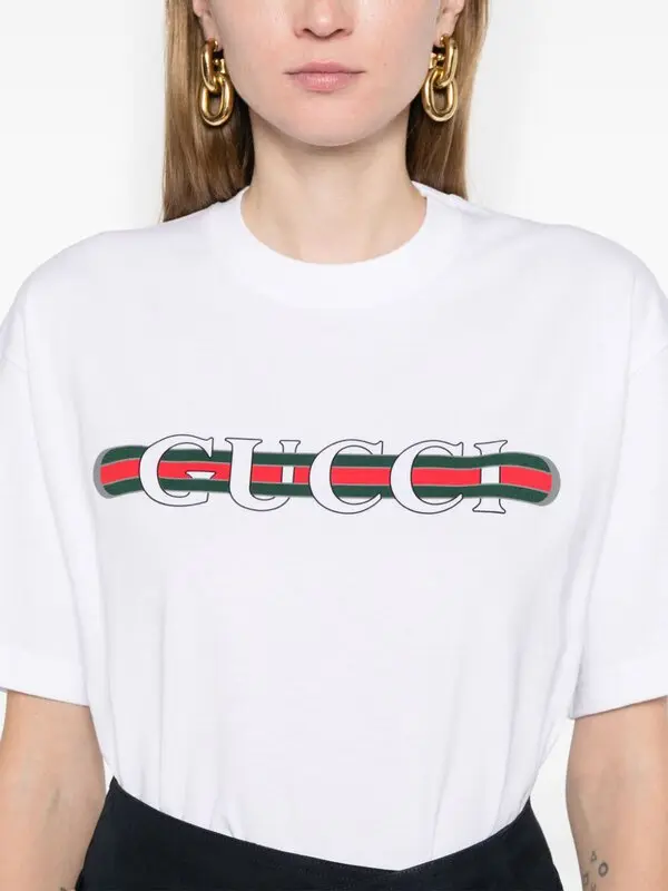 Gucci Logo Cotton T-shirt - White