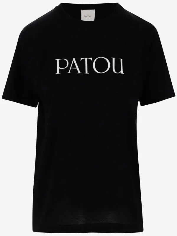 PATOU Cotton T-shirt With Logo - Black