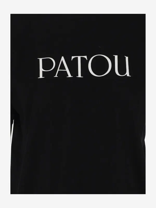 PATOU Cotton T-shirt With Logo - Black