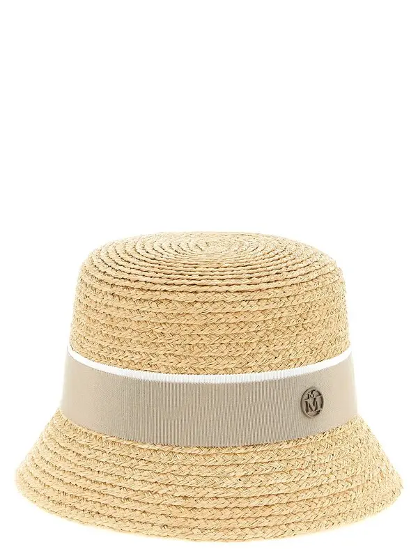 MAISON MICHEL Mini New Kendall Hat - Beige
