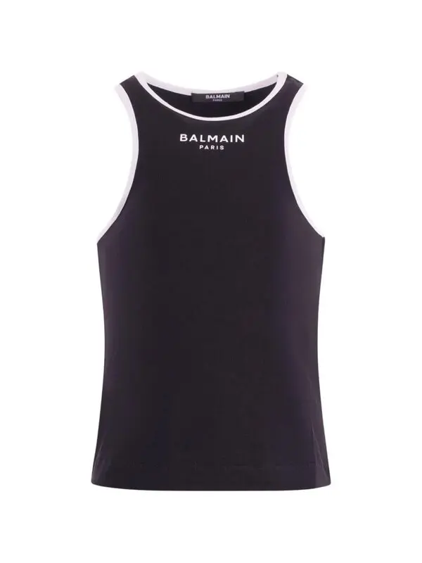 Balmain Tank Top With Logo