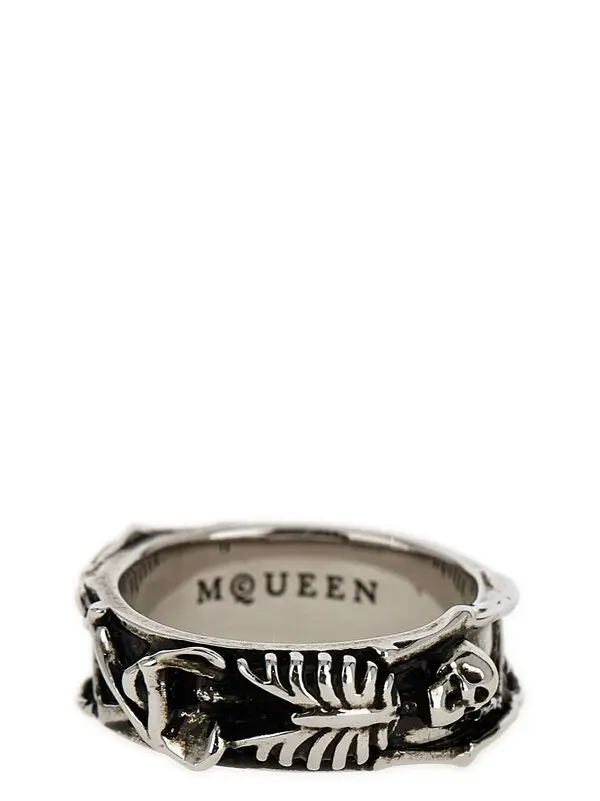 Alexander McQueen Dancing Skeleton Ring - Silver