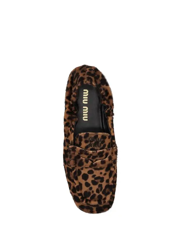 Miu Miu Leopard Print Loafers