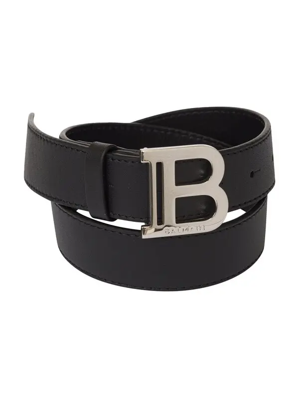 Balmain Belt With Logo - Black