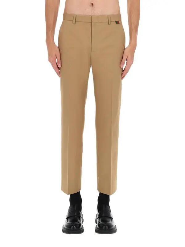 Gucci Cotton Tailored Pants - Beige
