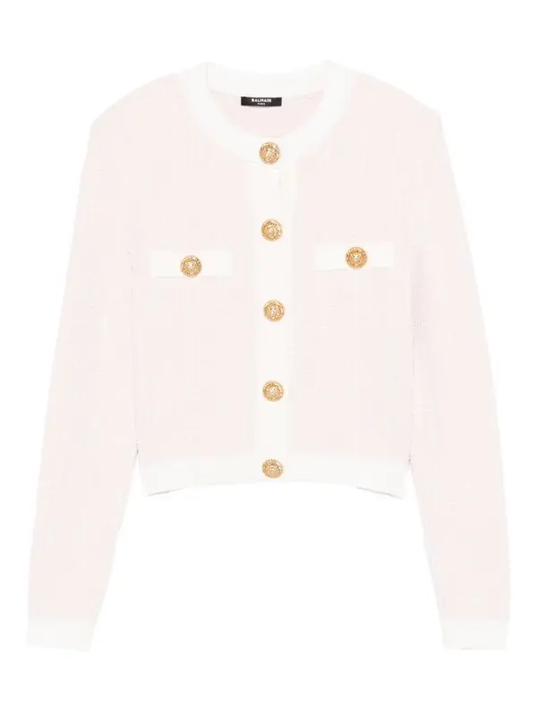 Balmain Tweed Cardigan - Pink