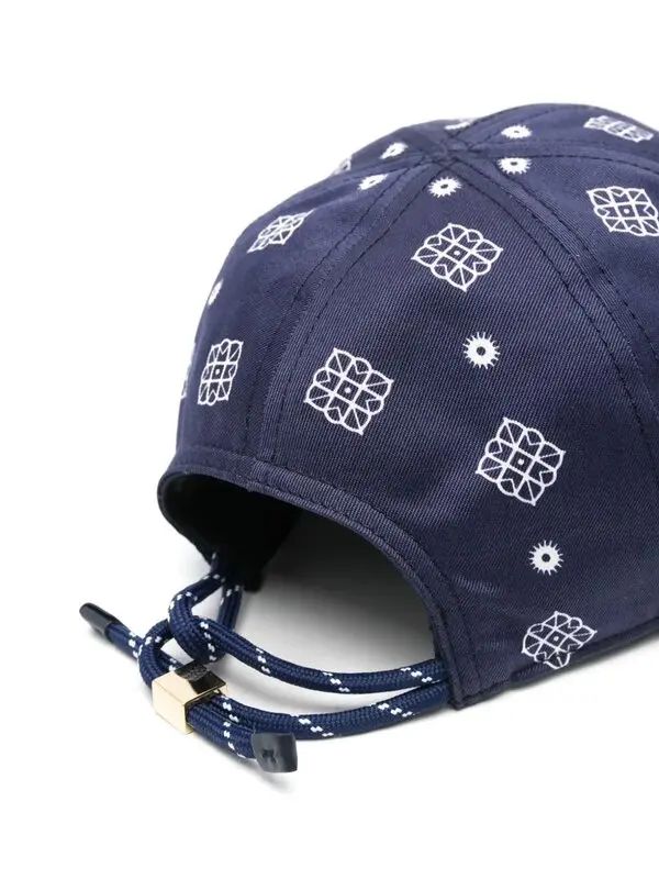 Miu Miu Drill St. Bandana Cap - Blu+bianco