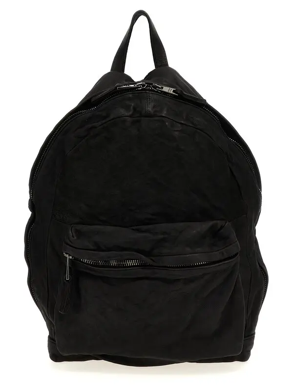 GIORGIO BRATO Leather Backpack - Black