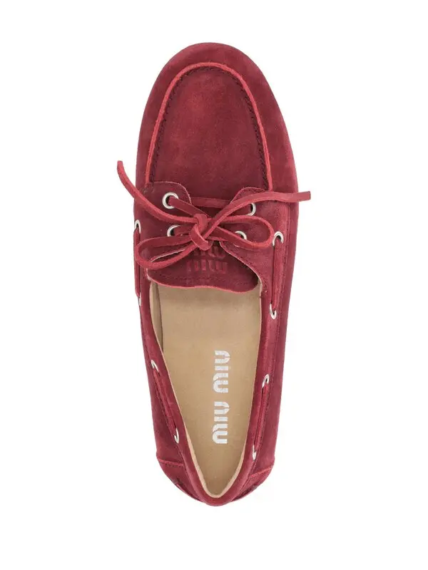 Miu Miu Mocassini Scamosciato Delave Loafers - Ribes