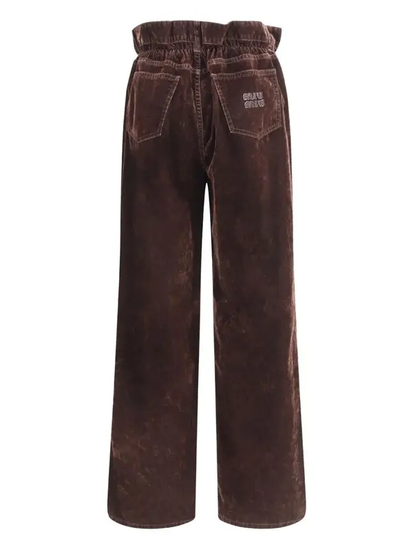 Miu Miu Pantaloni Velvet Chambray