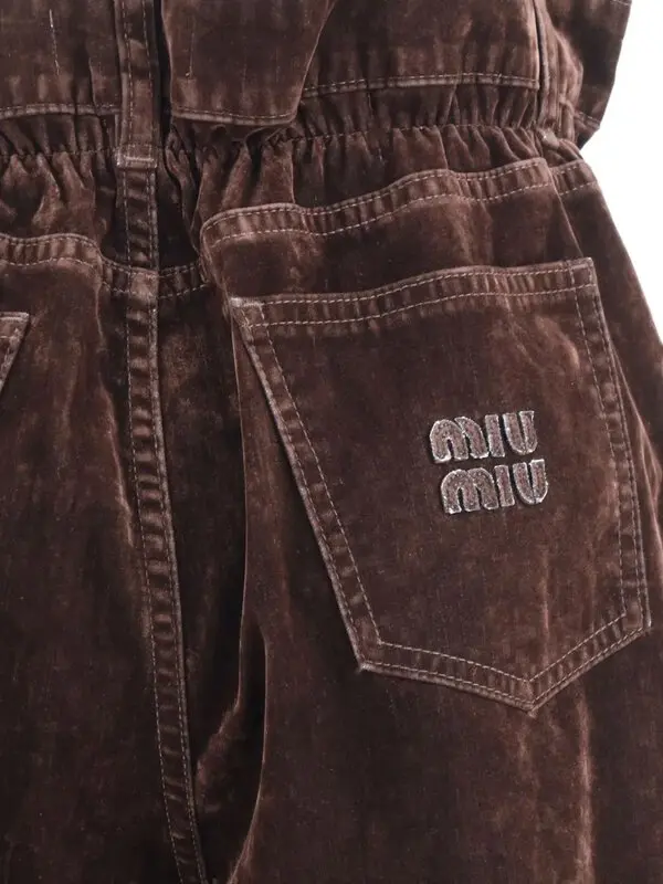 Miu Miu Pantaloni Velvet Chambray