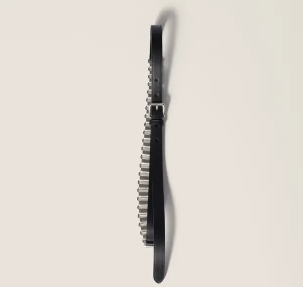 Miu Miu City Calf And Metal Belt - Nero 1