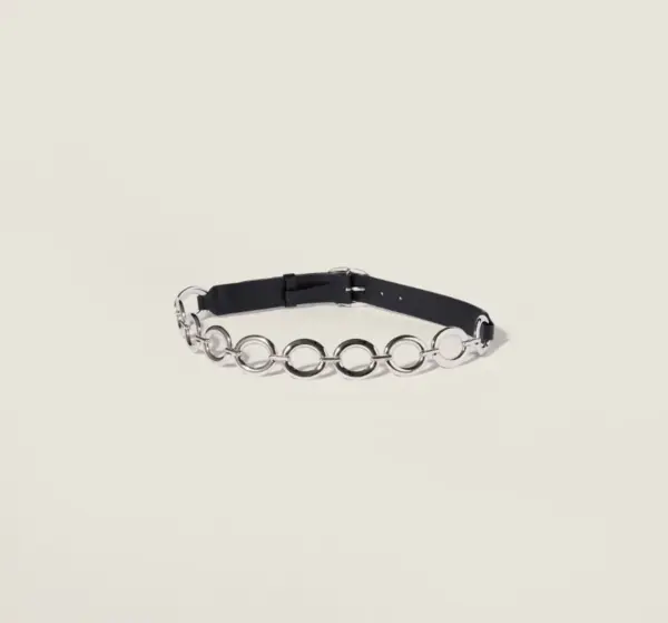 Miu Miu City Calf And Metal Belt - Nero 2
