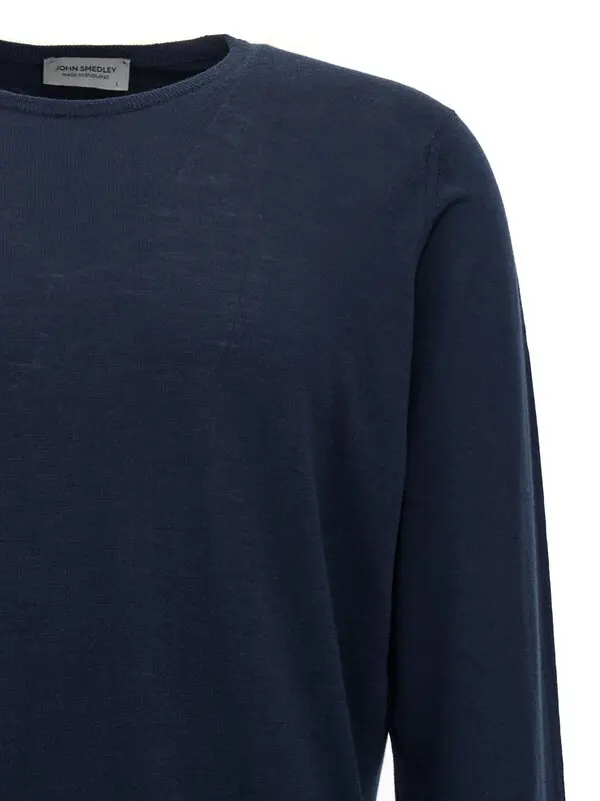 John Smedley Marcus Wool Sweater - Blue