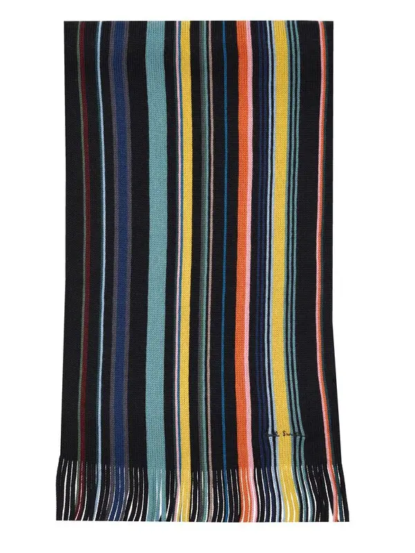 Paul Smith Scarf Ivan Stripe - Black