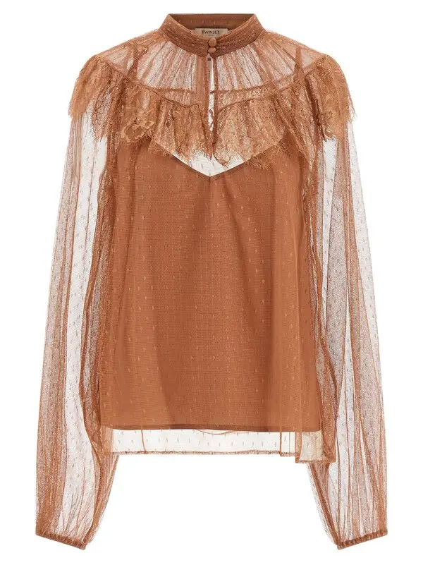 Twin-set Tulle Plumetis Blouse