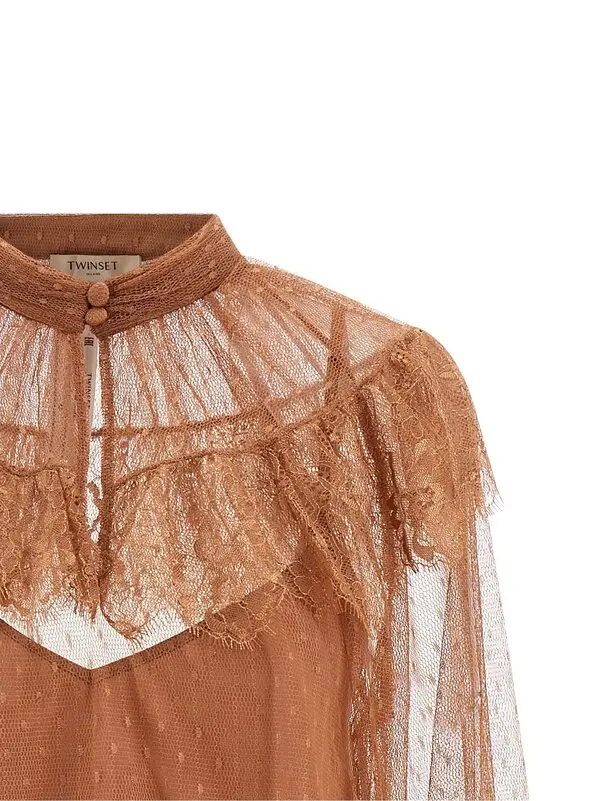 Twin-set Tulle Plumetis Blouse