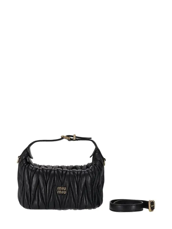 Miu Miu Matelassé Shoulder Bag - Nero