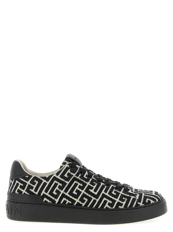 Balmain B-court Monogram Jacquard Sneakers