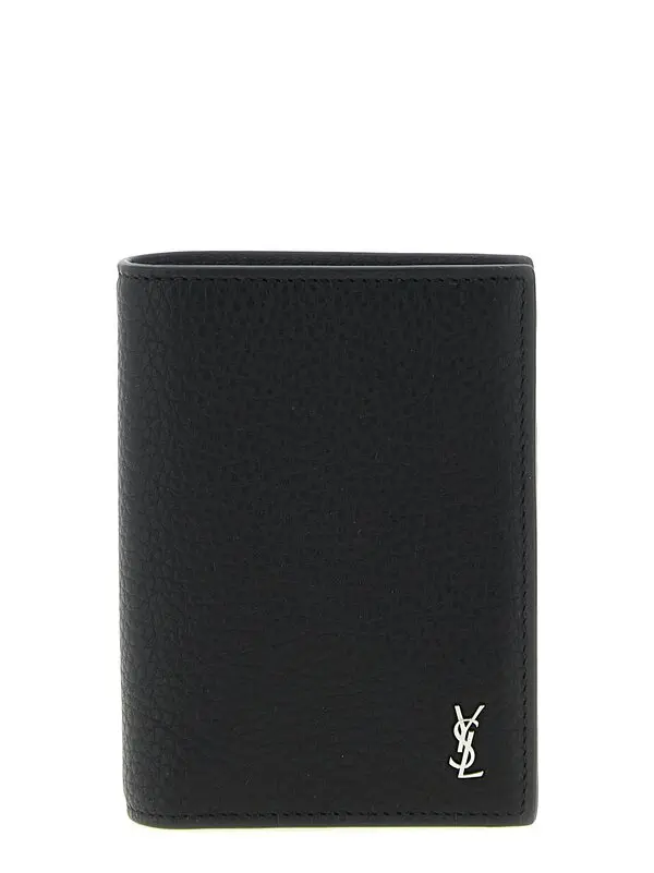 Saint Laurent Tiny Cassandre' Card Holder - Black