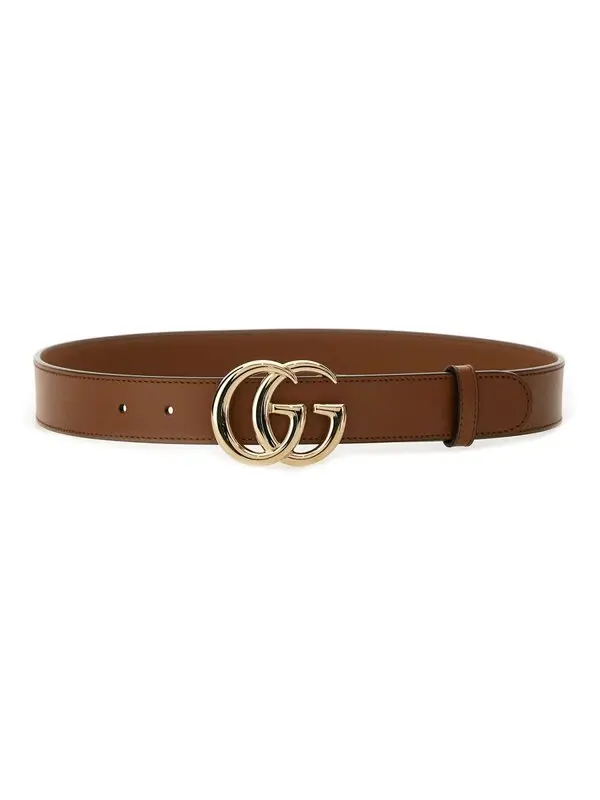Gucci Gg Marmont Thin Belt - Buff