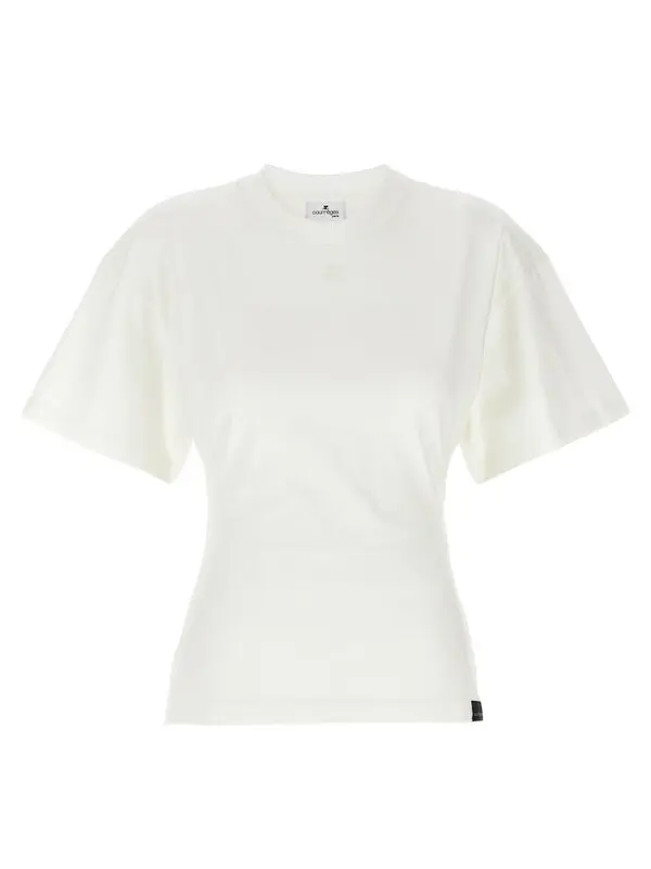 COURREGES Fitted Cotton T-shirt
