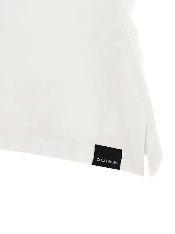 COURREGES Fitted Cotton T-shirt