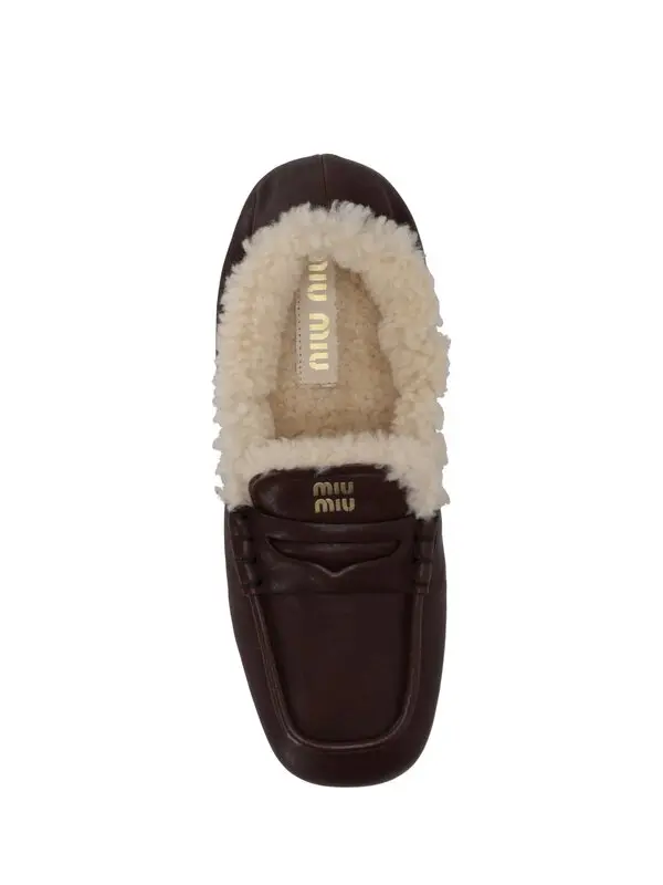 Miu Miu Nappa Aviator Winter Moccasins