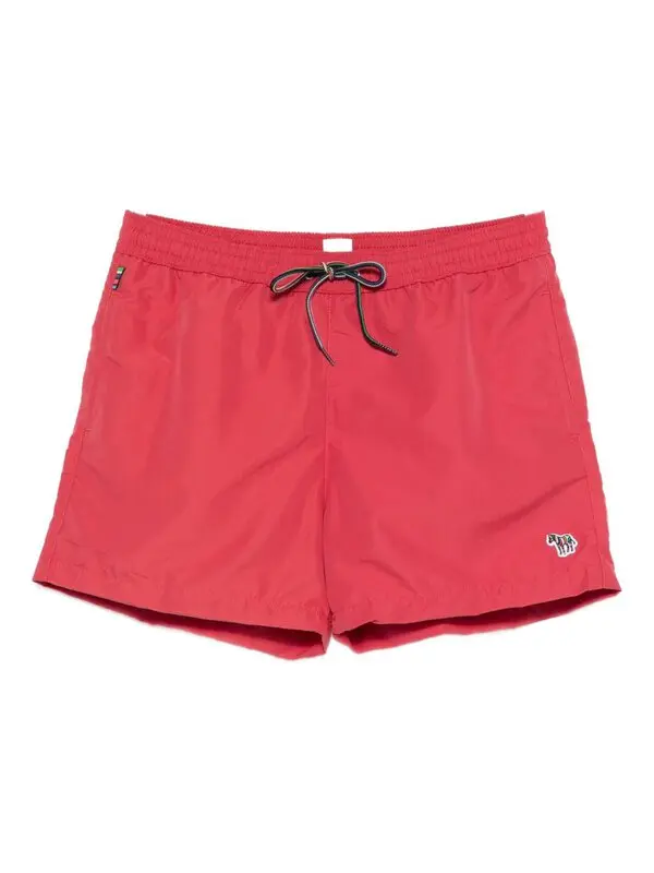 Paul Smith Zebra Logo Swim Shorts - Red