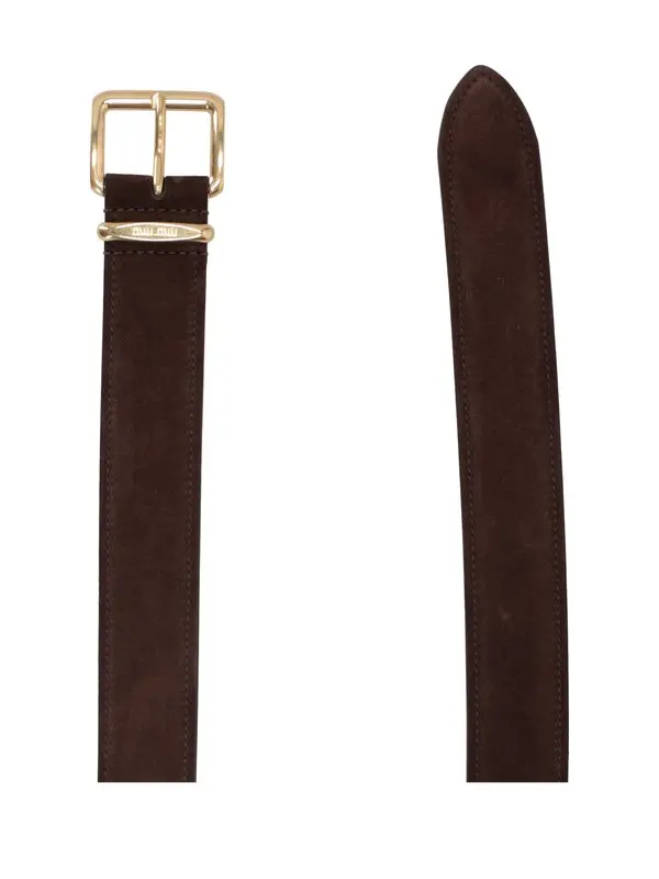 Miu Miu Suede Belt - Moro