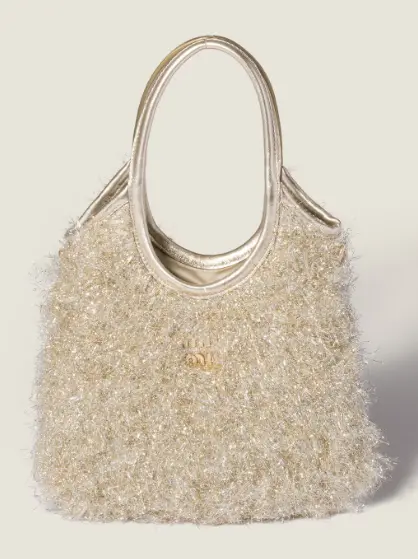 Miu Miu Borse Fur Lurex - Pirite