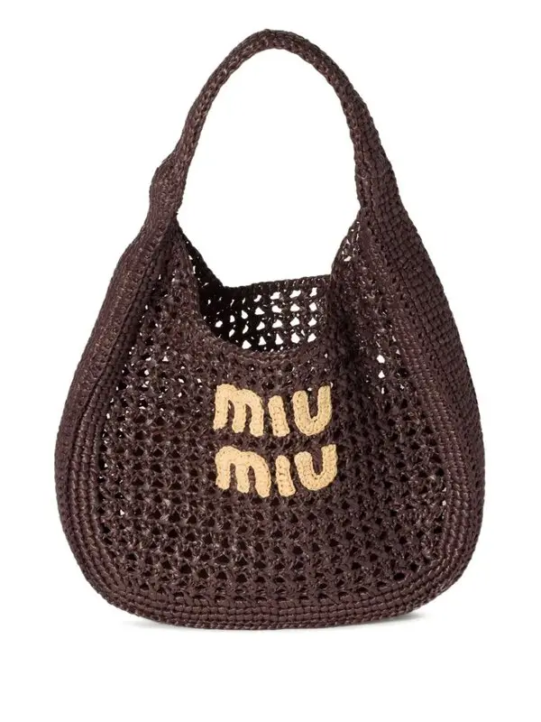 Miu Miu Crochet Tote With Pouch