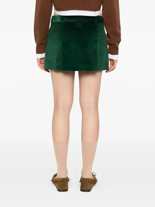 Miu Miu Corduroy Pleated Skirt