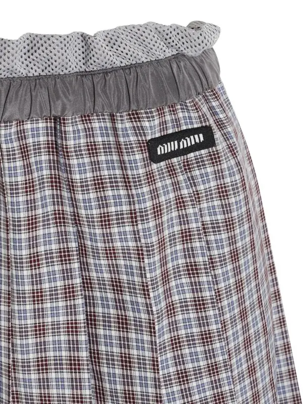 Miu Miu Check Pattern Skirt