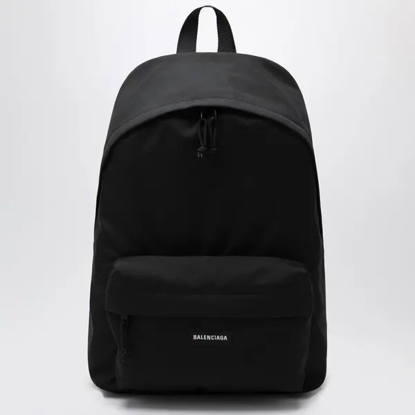 Balenciaga Explorer Backpack With Logo Patch - Black