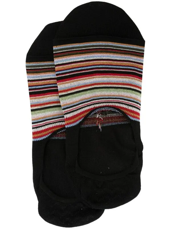 Paul Smith Signature Stripe Invisible Socks - Black