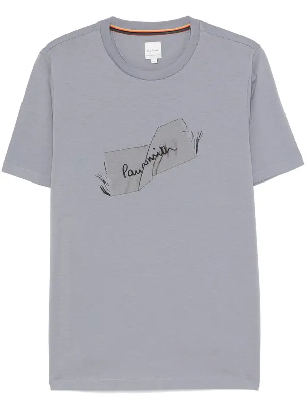 Paul Smith Label Print T Shirt