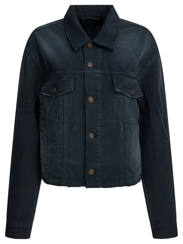 Balenciaga Denim Jacket With Worn Effect